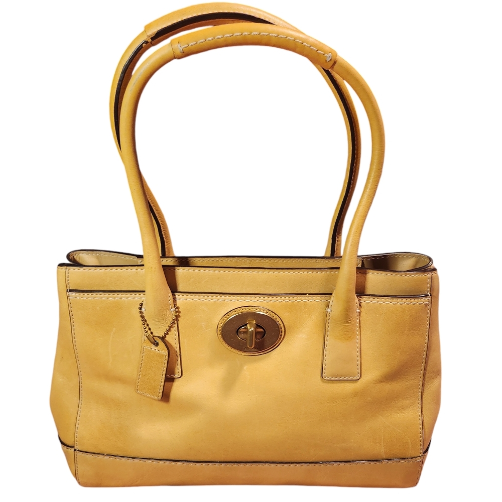 Coach Leather Madeline Mustard Yellow Shoulder Hand B… - Gem